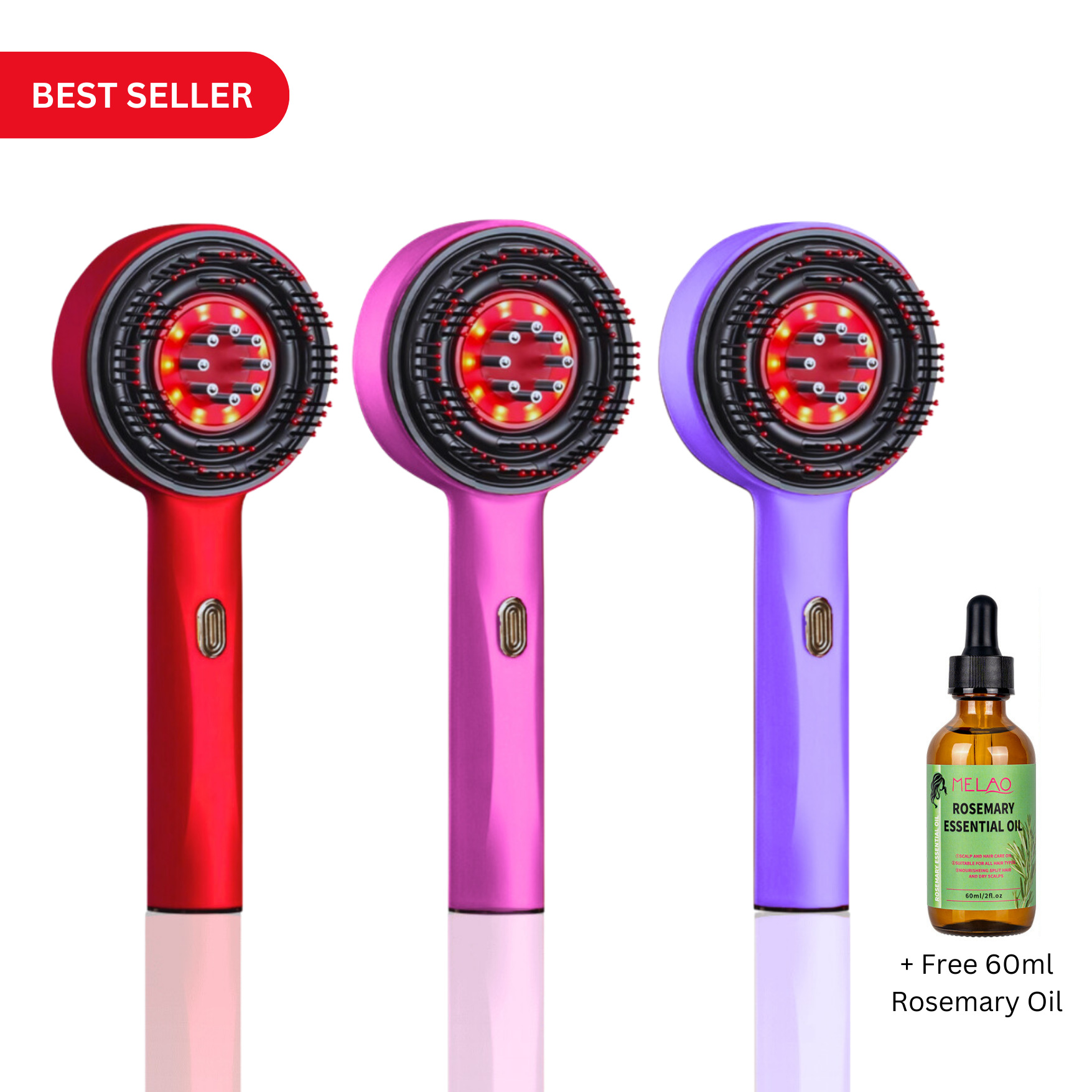 Glowera Red Light Scalp Massager 3 in 1